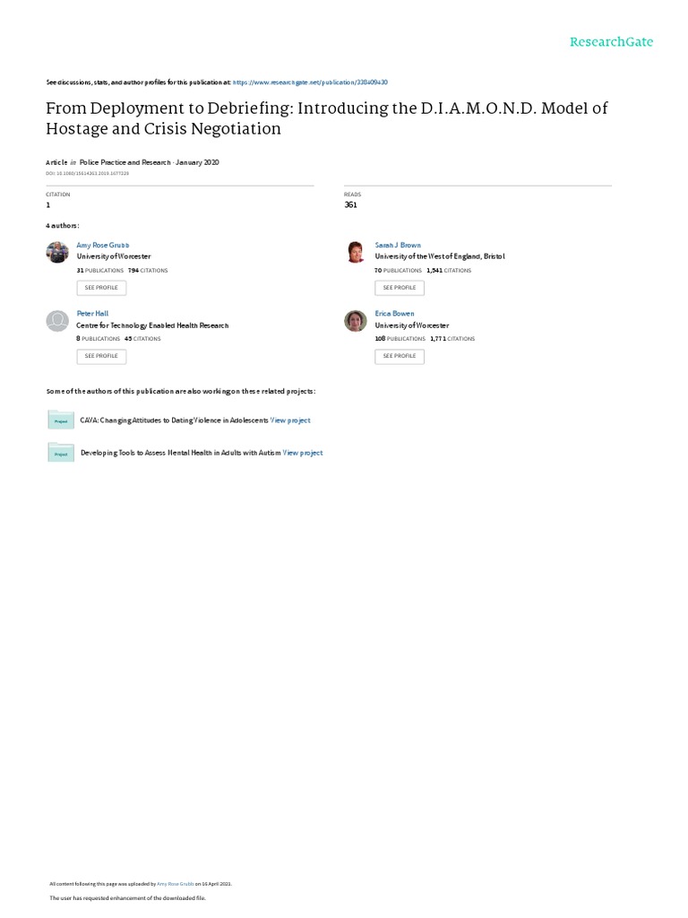 Grubb Et Al (2020) From Deployment To Debriefing - Introducing The ...