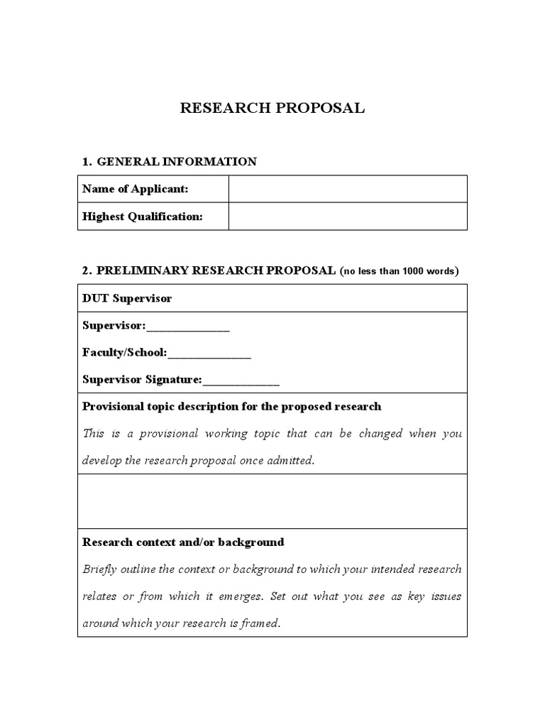 Study Proposal Sample | PDF