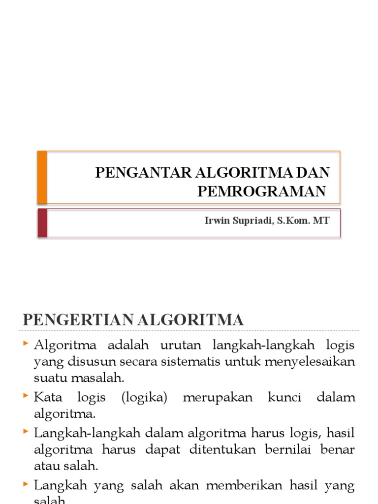 20-10-22 03 - Pengantar Algoritma Dan Pemrograman | PDF