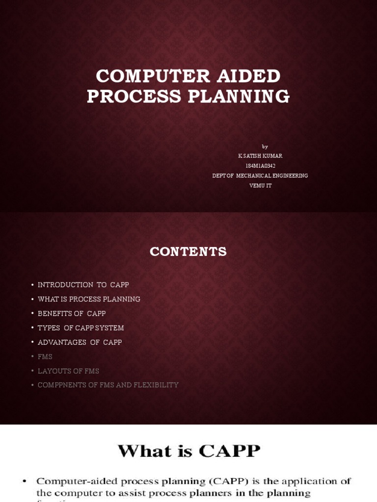 Computer Aided Process Planning | PDF