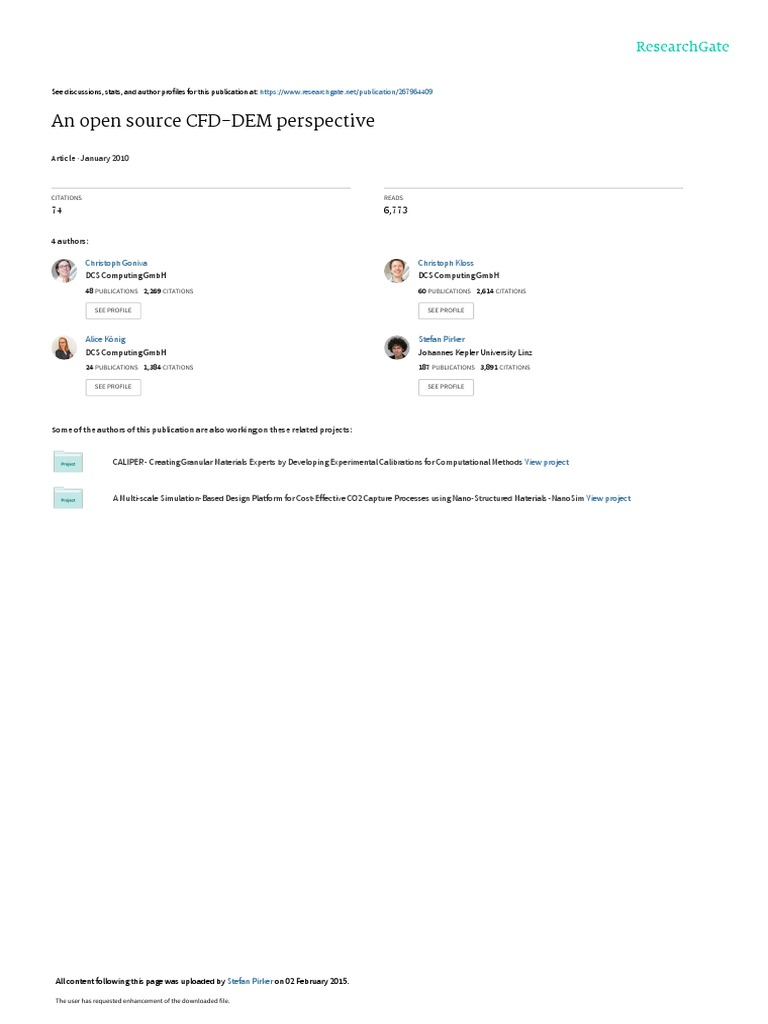 An Open Source CFD-DeM Perspective | PDF | Computational Fluid Dynamics ...