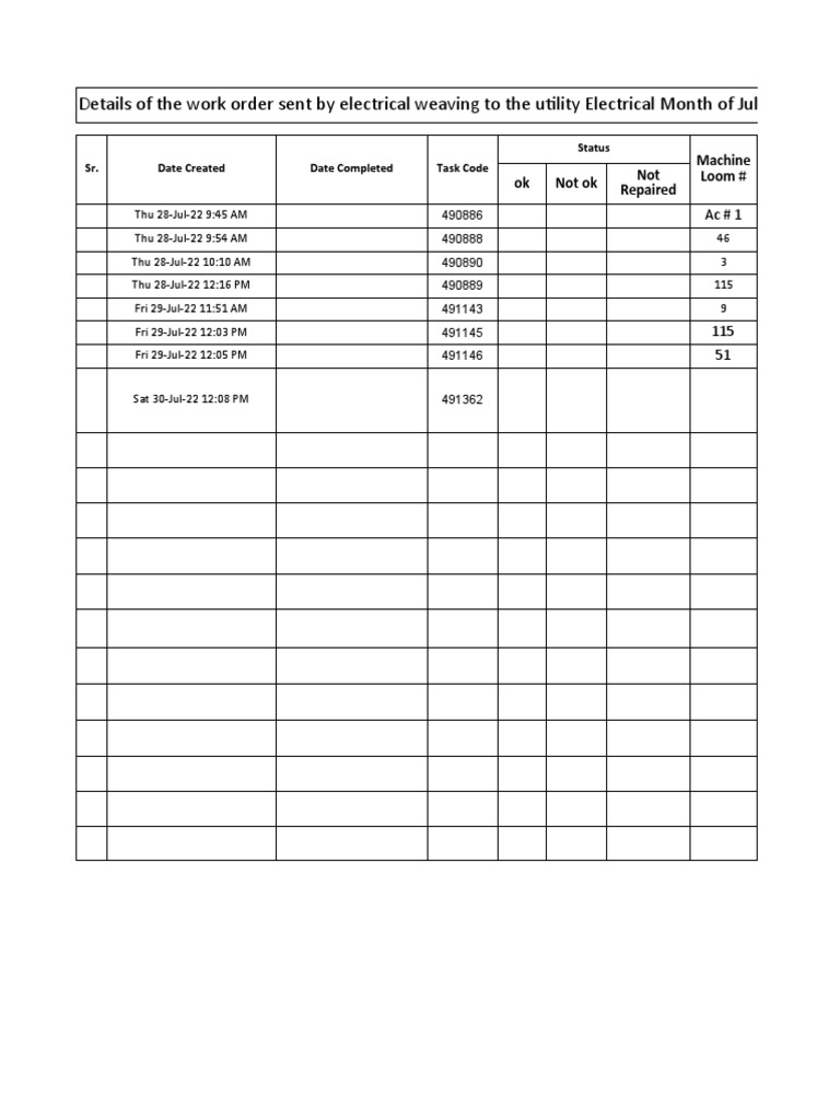 Detail of Pending Work Order | PDF | Electricity | Manufactured Goods