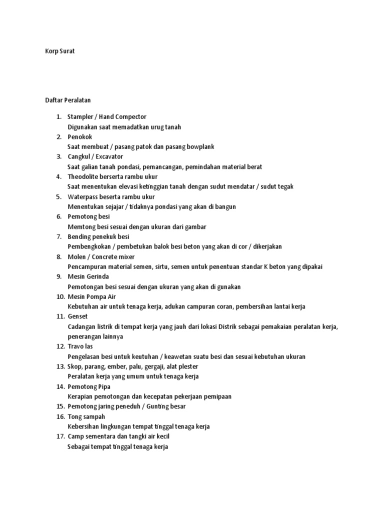 Contoh Metode Kerja | PDF