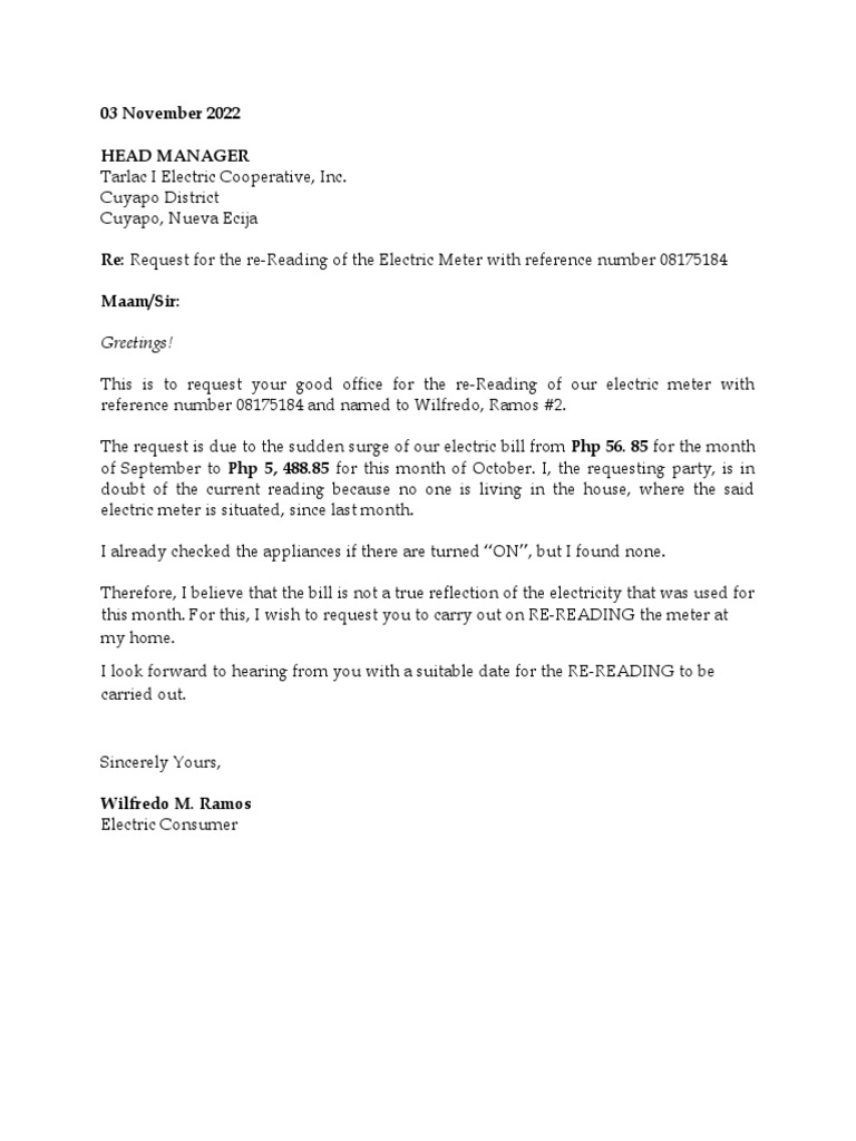 Request Letter | PDF