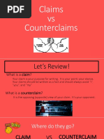 Argumentative Writing: Counterclaim Sentence Starters Rebuttal ...