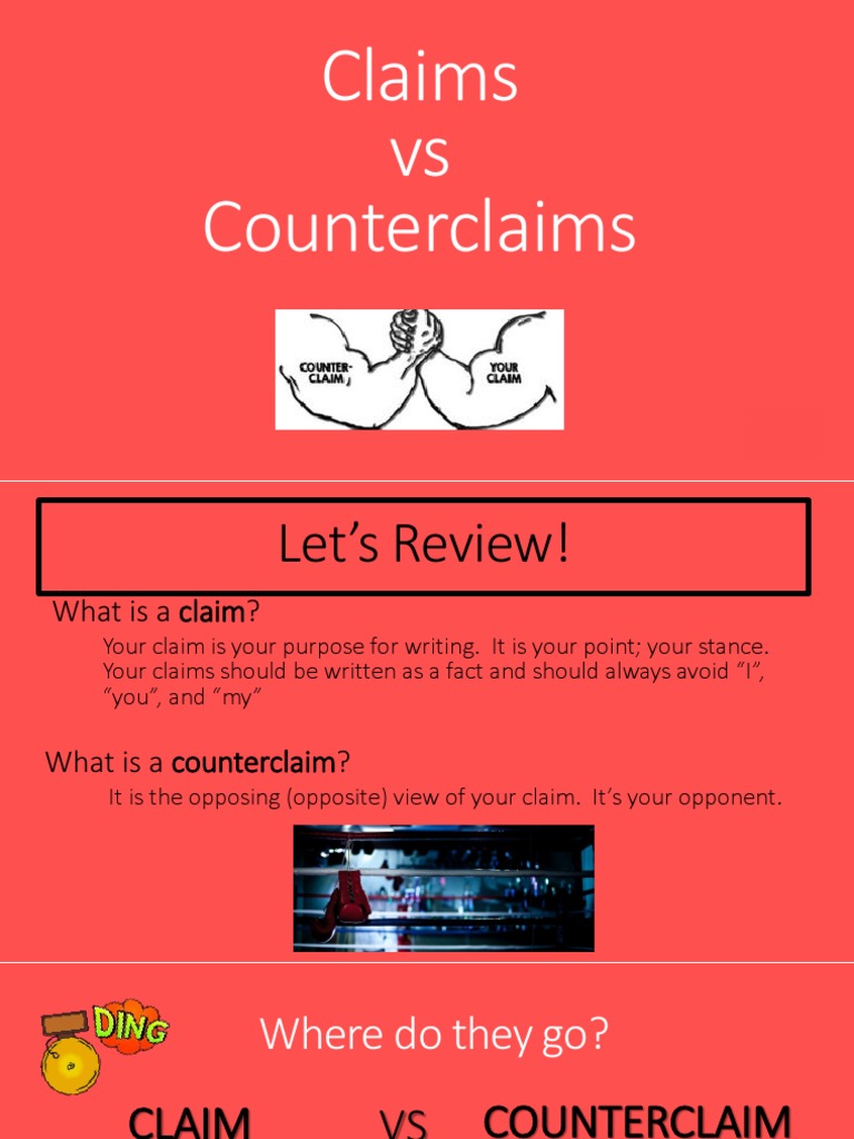 Understanding Claims and Counterclaims | PDF