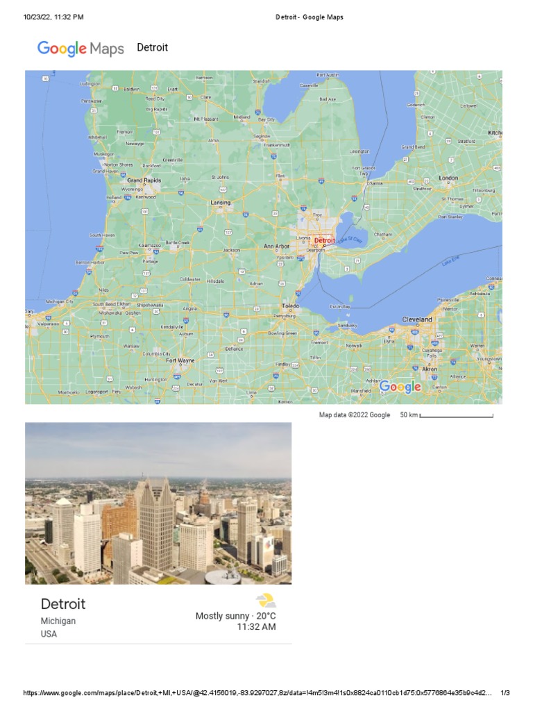 Detroit - Google Maps | PDF | Detroit