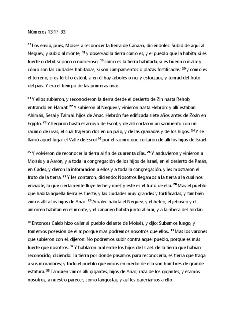 Misión de los 12 Espías en Canaán | PDF | Moisés