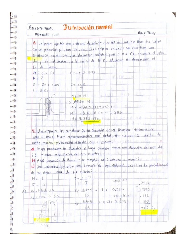 PROYECTO FINAL. Distribución Normal. Arely Flores | PDF