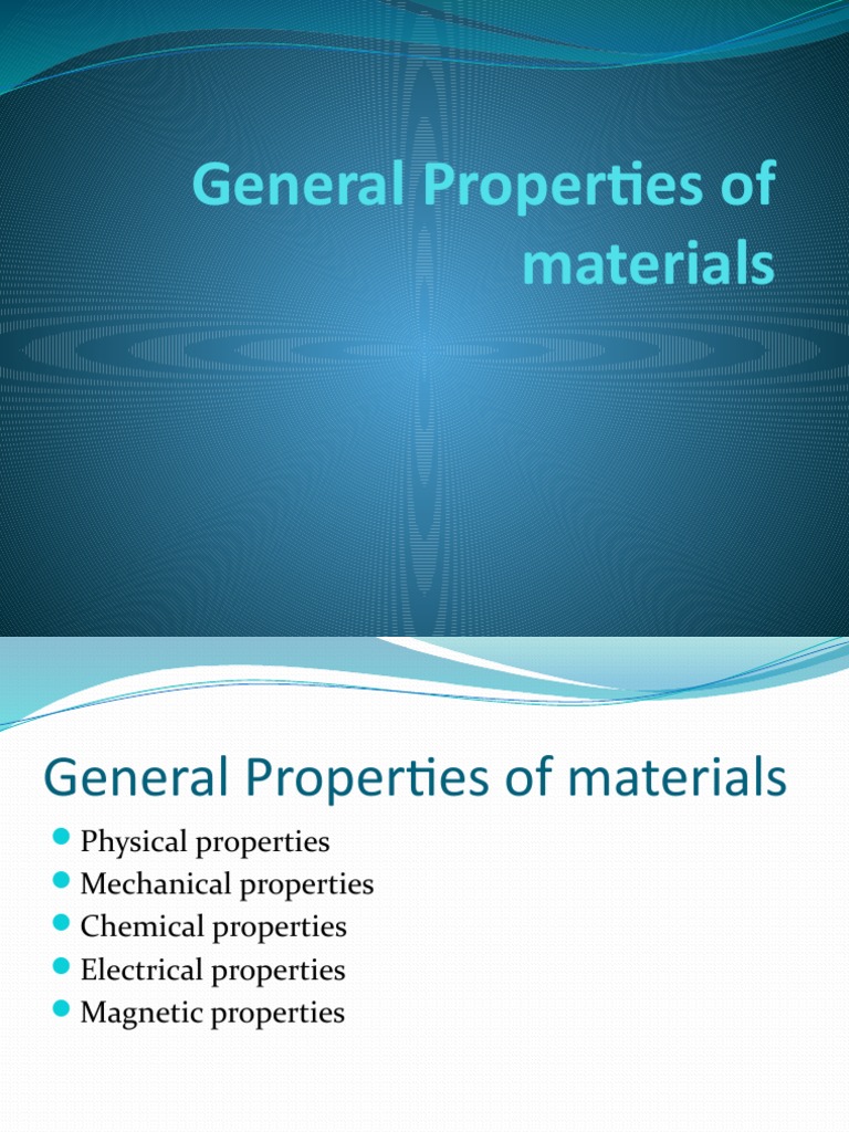 General-Properties-of-materials | PDF | Deformation (Engineering ...