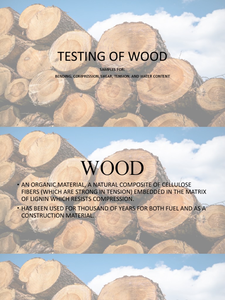 Testing of Wood | PDF | Wood | Strength Of Materials