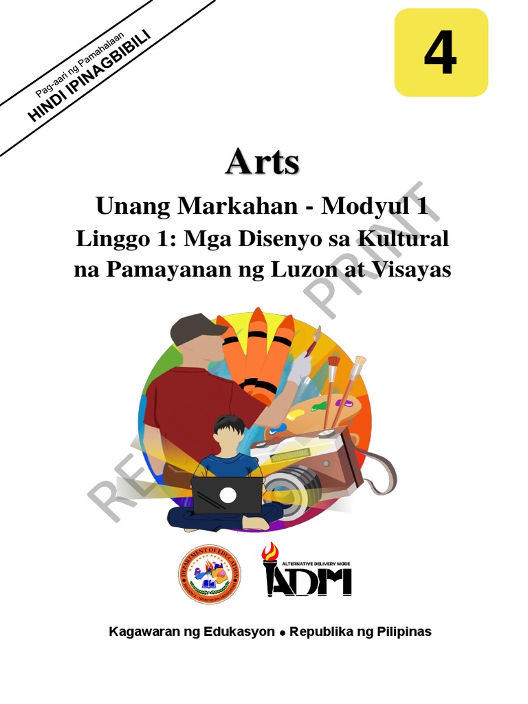 Arts4 - Q1 - Mod1 - Kultural Na Pamayanan NG Luzon at Visayas - v5 | PDF