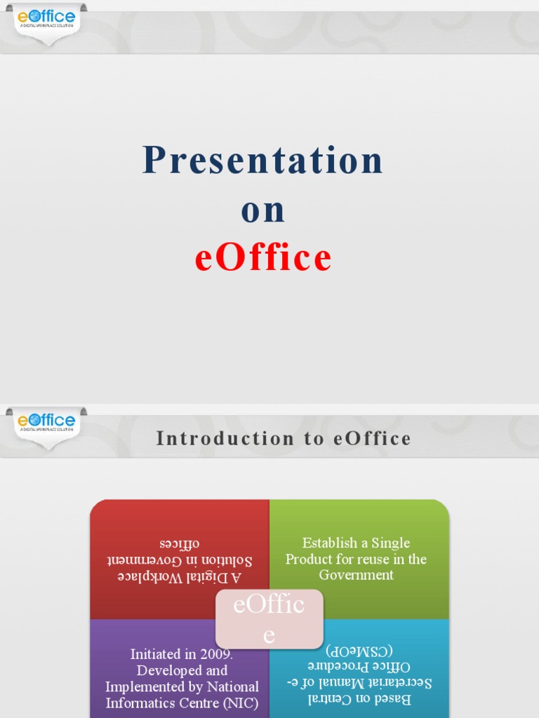 EOffice Presentation New | PDF | Computer File | Information Technology Management