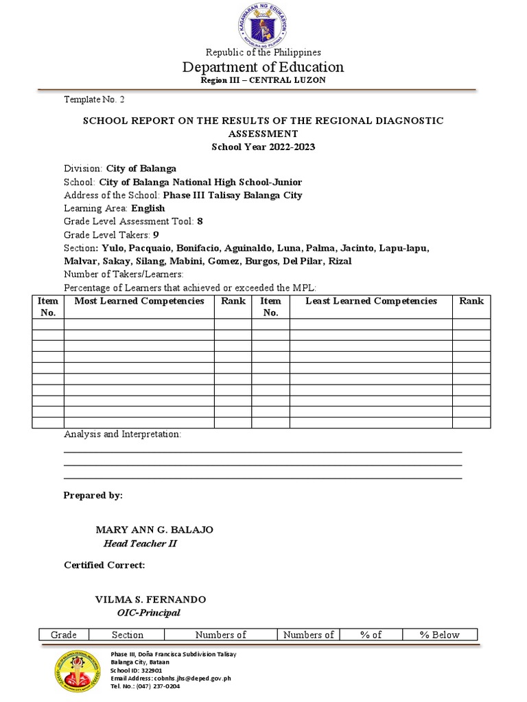 English 8 Template No. 2 For SDO | PDF | Philippines