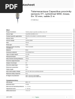 Product Data Sheet: Telemecanique Capacitive Proximity Sensors XT ...