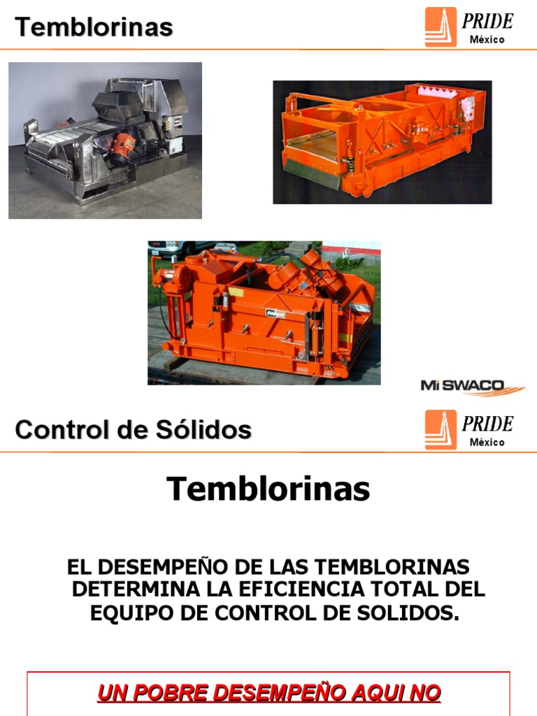 Eficiencia de Temblorinas en Control de Sólidos | PDF | Viscosidad ...