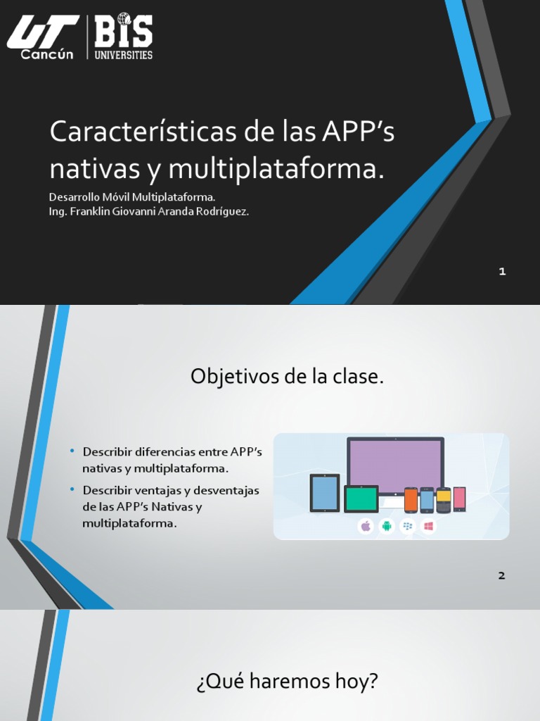Características de Apps Nativas y Multiplataforma | PDF | Software de la aplicacion | Aplicación ...