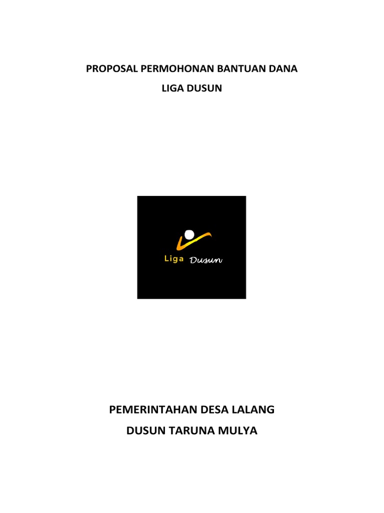 Proposal Permohonan Bantuan Dana | PDF