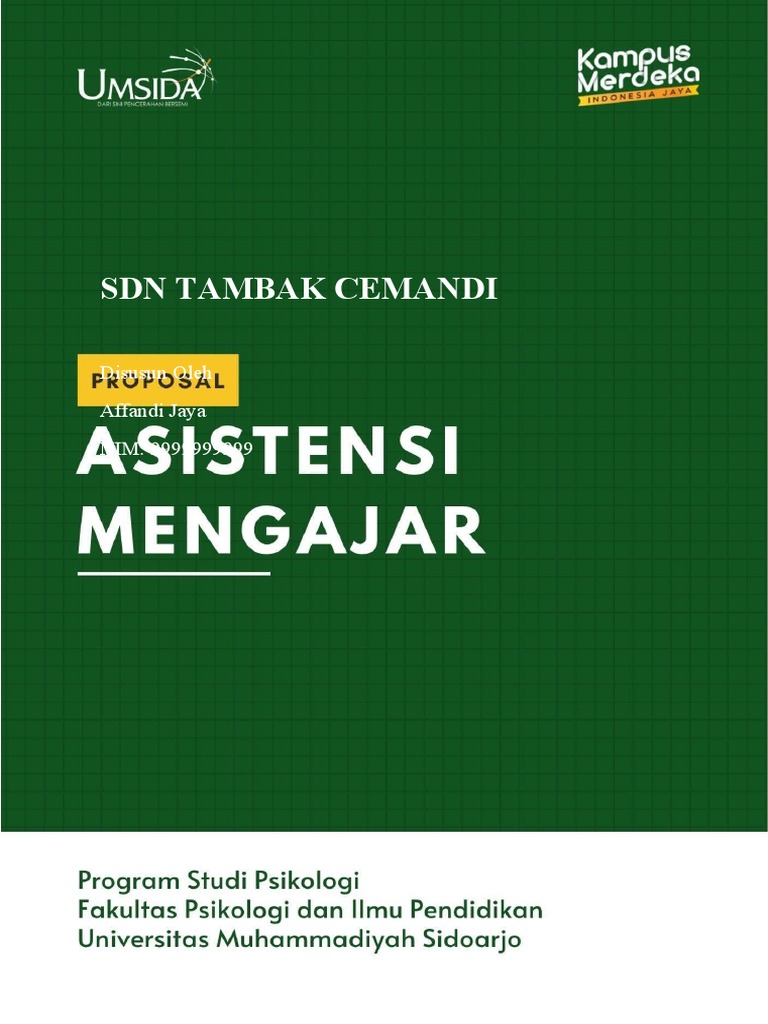 Contoh Terisi Template Proposal Asistensi Mengajar | PDF