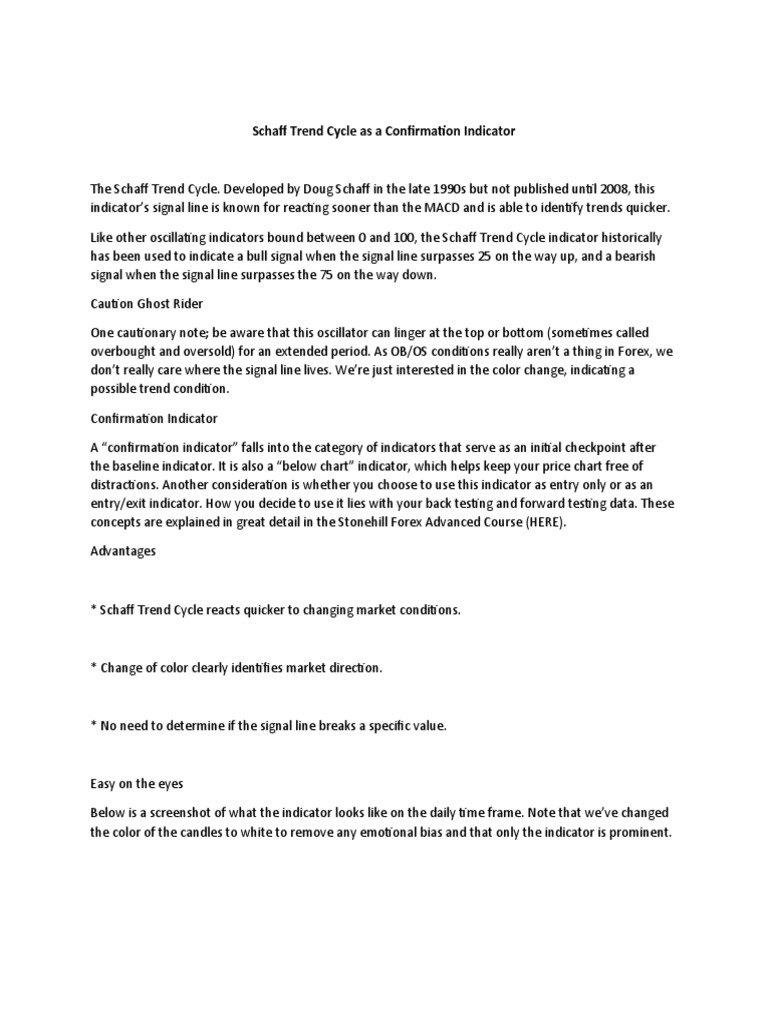 Schaff Trend Cycle: Fast Trend Indicator | PDF