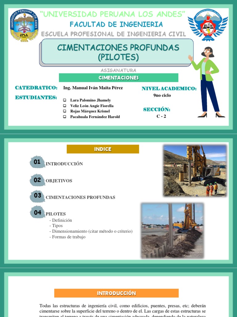 Cimentaciones Profundas: Pilotes y Usos | PDF | Fundación profunda ...