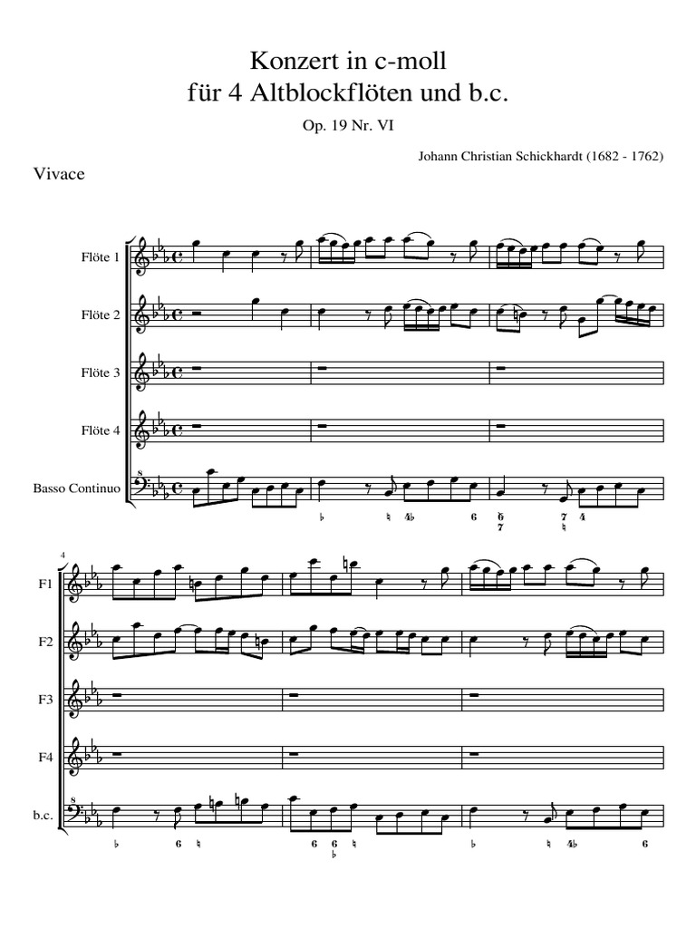 Konzert in C-Moll Partitur | PDF