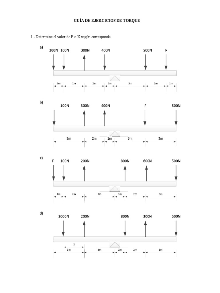Guia de Ejercicios de Torque | PDF