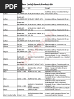 Cipla Generic Products List | PDF | Magnesium | Tablet (Pharmacy)