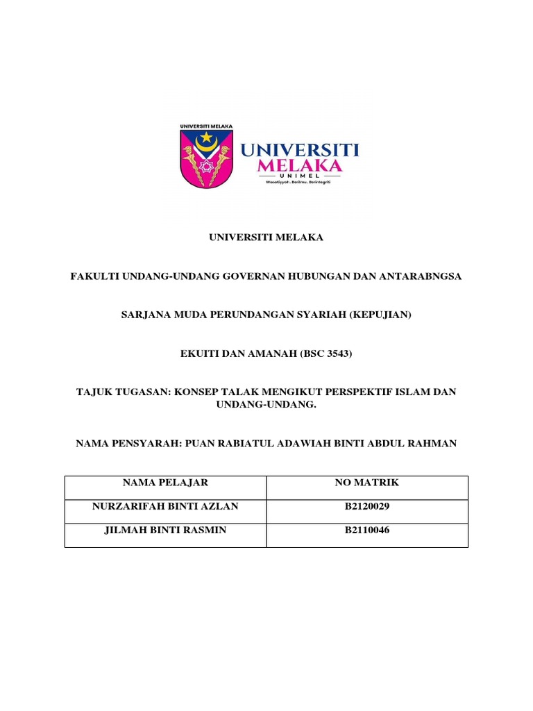 Ekuiti Dan Amanah Tugasan Bertulis | PDF