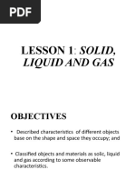 Lesson 1 - Solid, Liquid, and Gas (Grade 3) | PDF | Liquids | Gases
