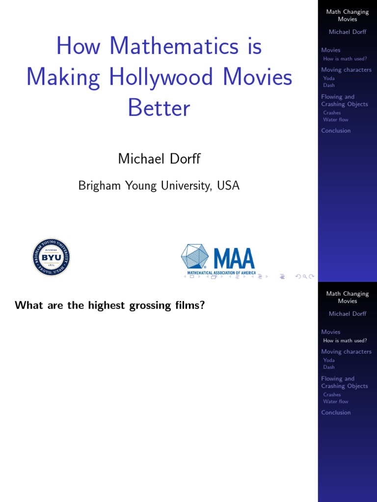 Michael Dorff Slides Part 1 (Math and Animations) | PDF