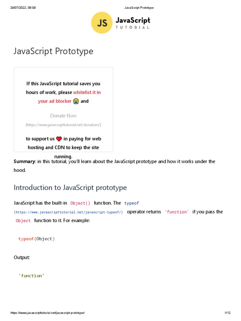 JavaScript Prototype | Download Free PDF | Java Script | Constructor ... JavaScript Prototype | Download Free PDF | Java Script | Constructor ...