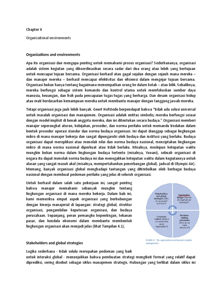 Chapter 4 Organizational Environments | PDF | Bisnis
