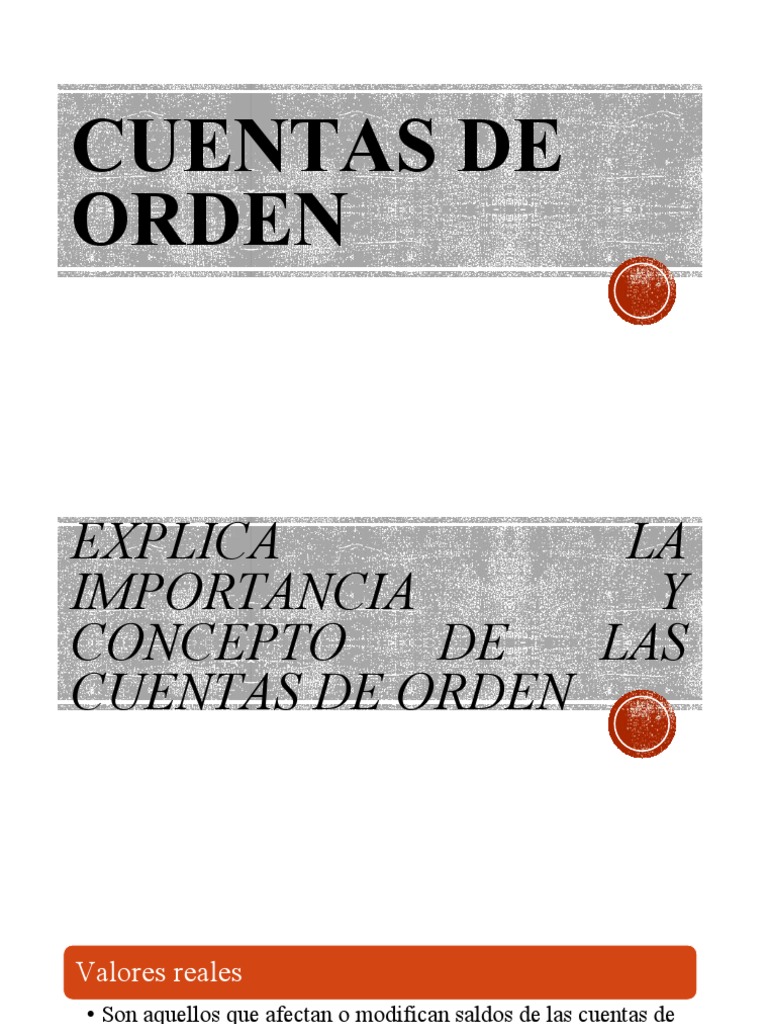 Cuentas de Orden | PDF | Contabilidad | Economias