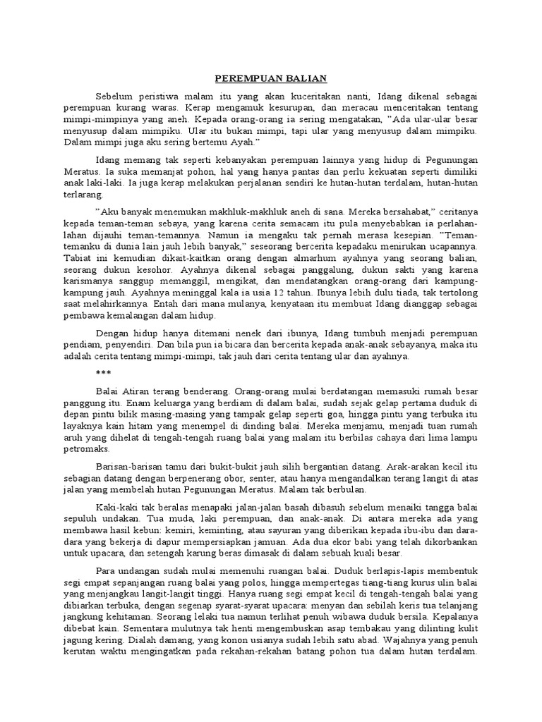 Cerpen Perempuan Balian Pdf