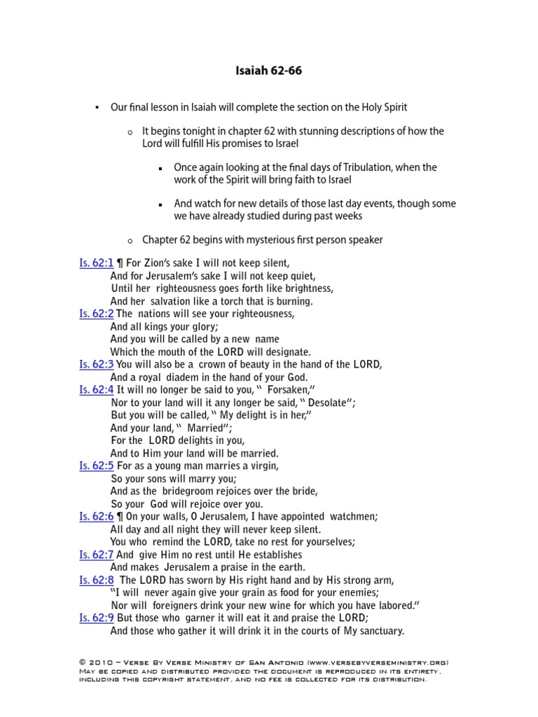 Isaiah 62-66 | PDF | Isaiah | Jesus
