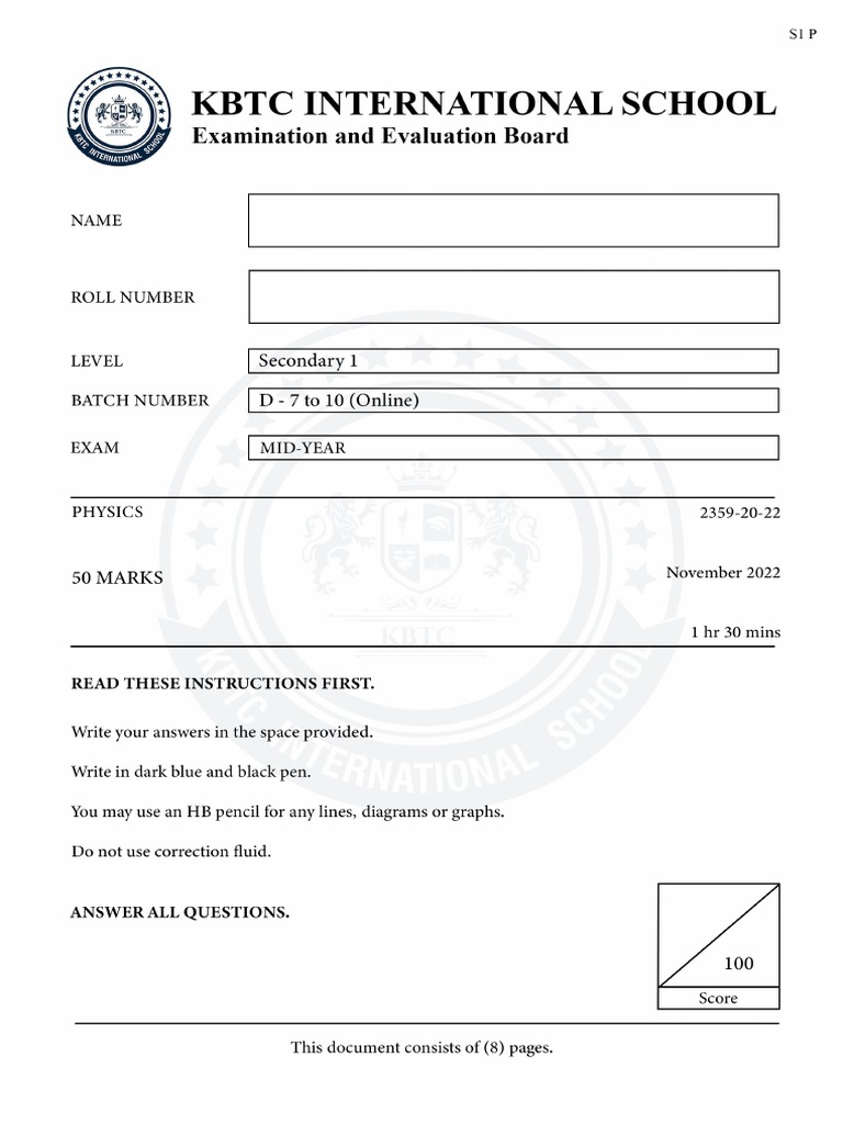 S1 Physics D 7 To 10 (Online) | PDF | Force | Friction
