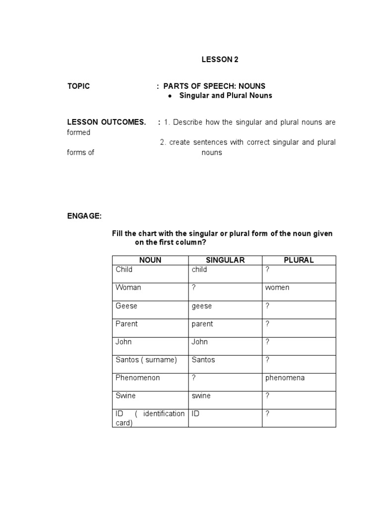 CJC Lesson2 Nouns2 | PDF