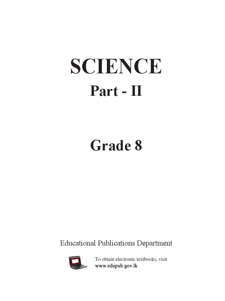 Grade 08 Science Part II Textbook English Medium - New Syllabus | PDF ...