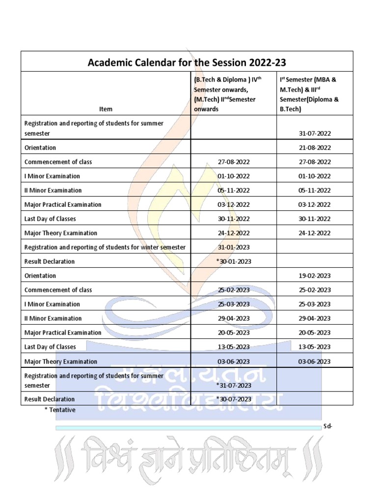 Academic Calendar 2022 23 | PDF | Academic Term | Educational Stages