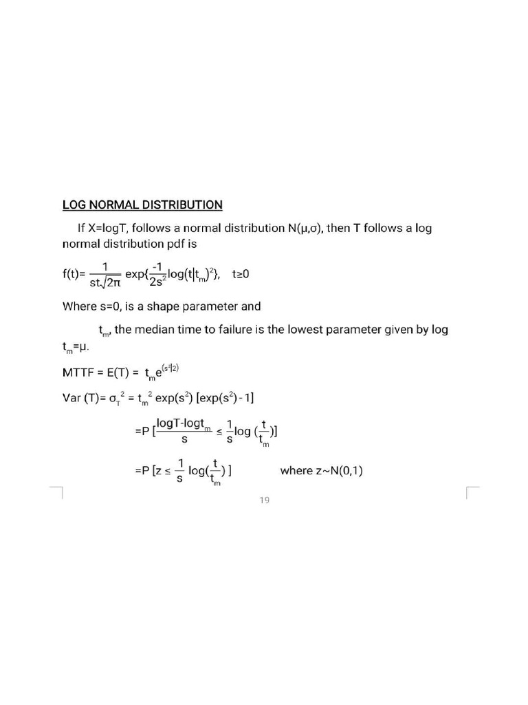 Log Normal Distribution | PDF