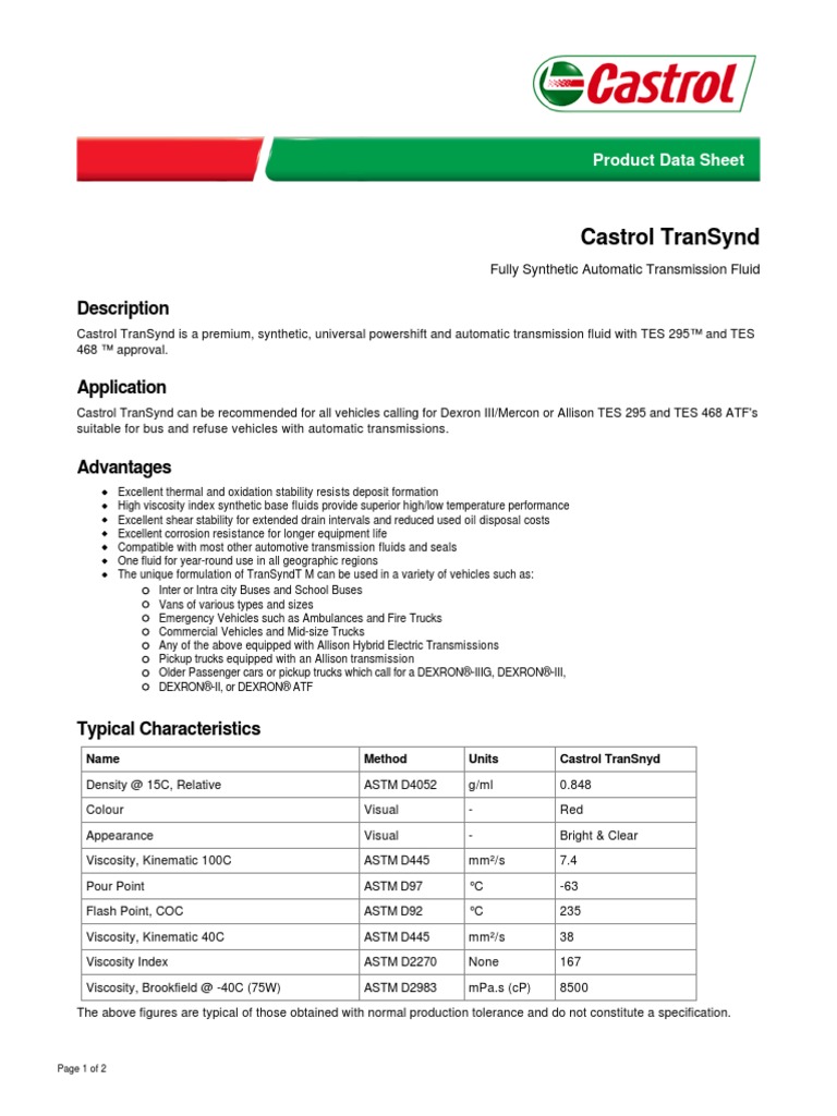 Oil Transynd 295 | PDF