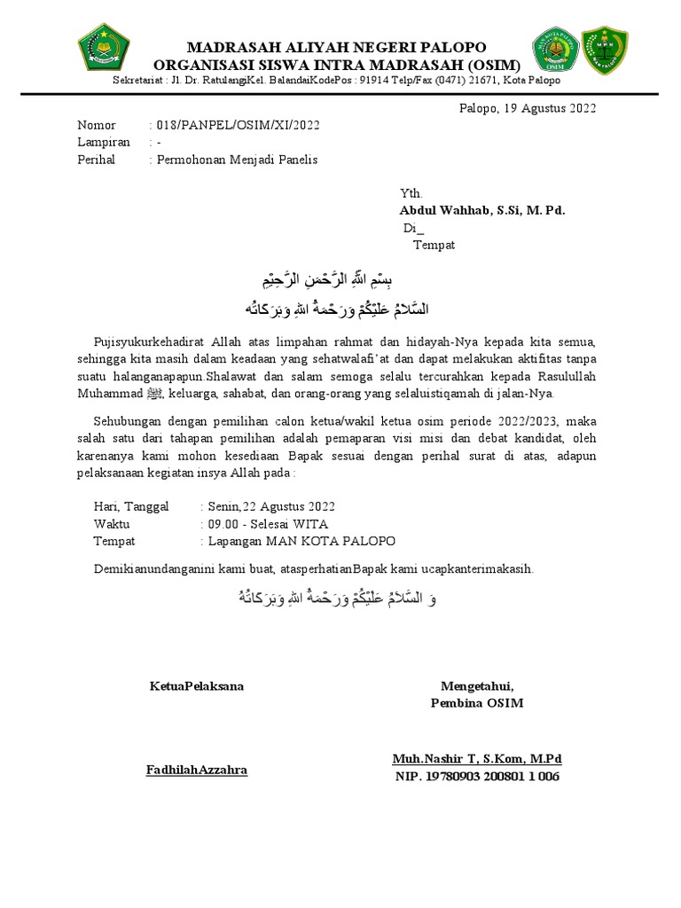 Undangan Panelis | PDF