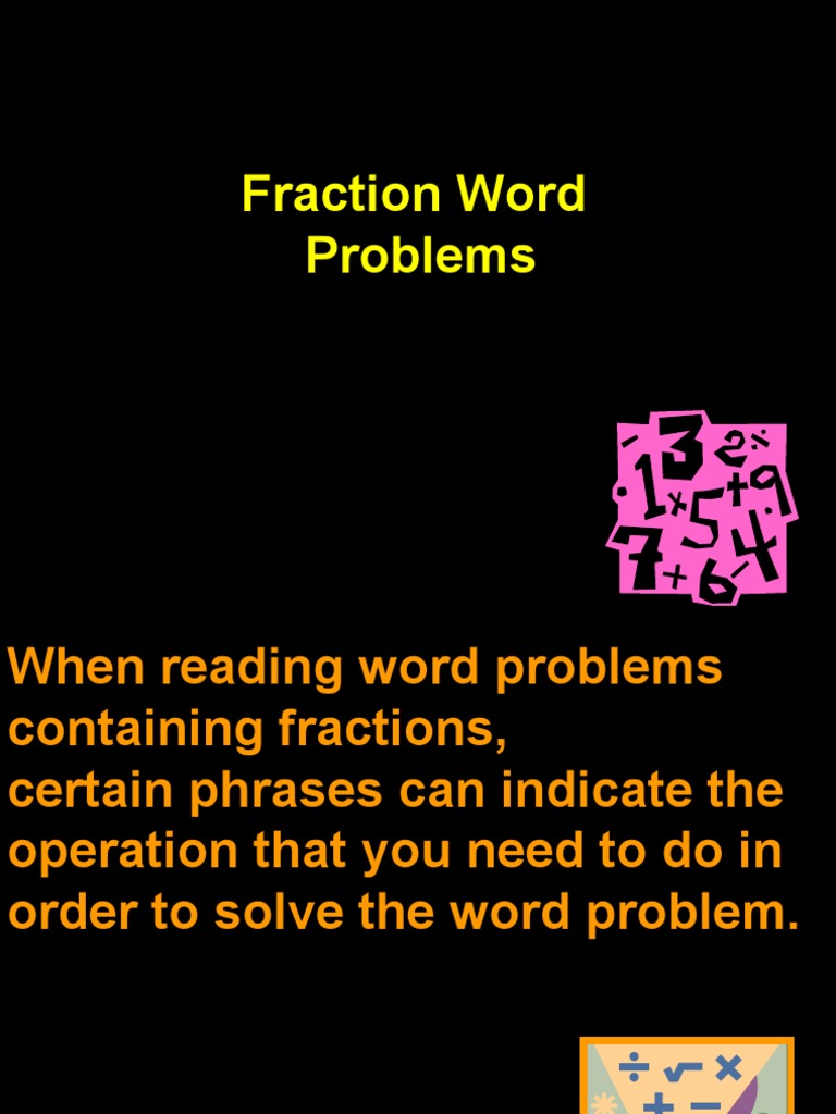 Fraction Word Problems | PDF