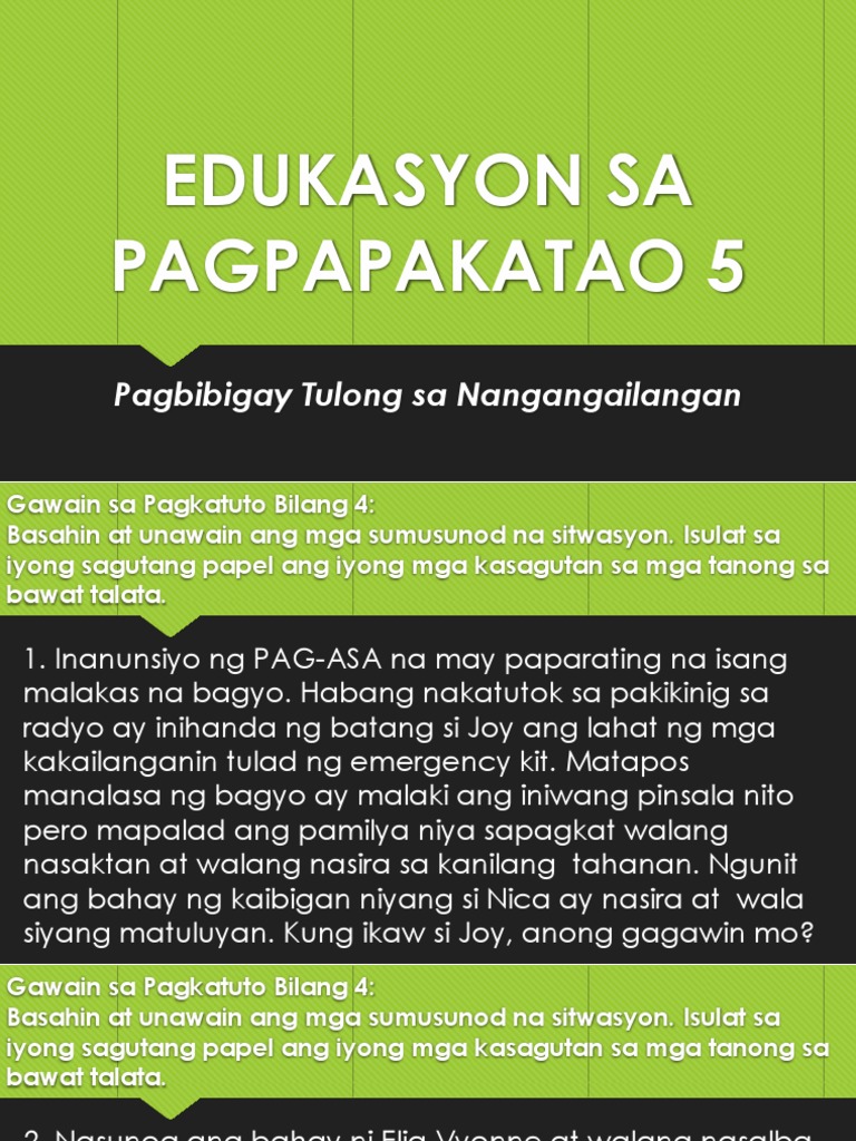 Esp 5 Quarter 2 Week 2 | PDF