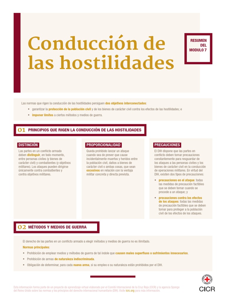 Conducción de Las Hostilidades, Derecho Internacional Humanitario | PDF ...