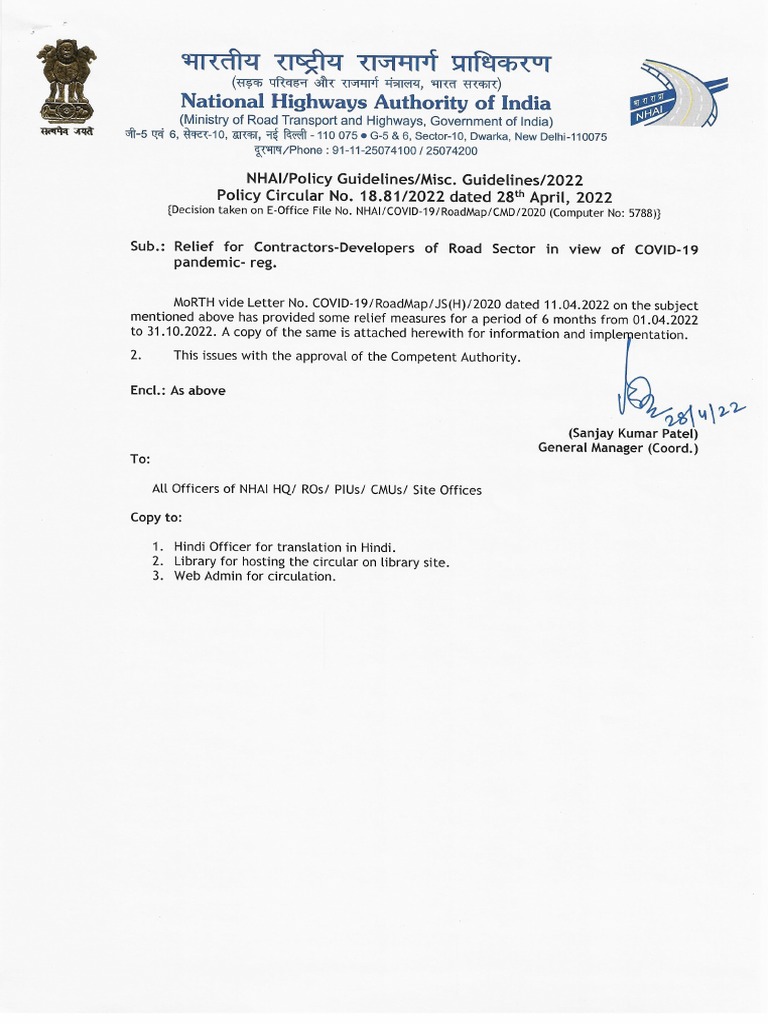 2 Policy Circular No. 18.81 31.10.2022 | PDF