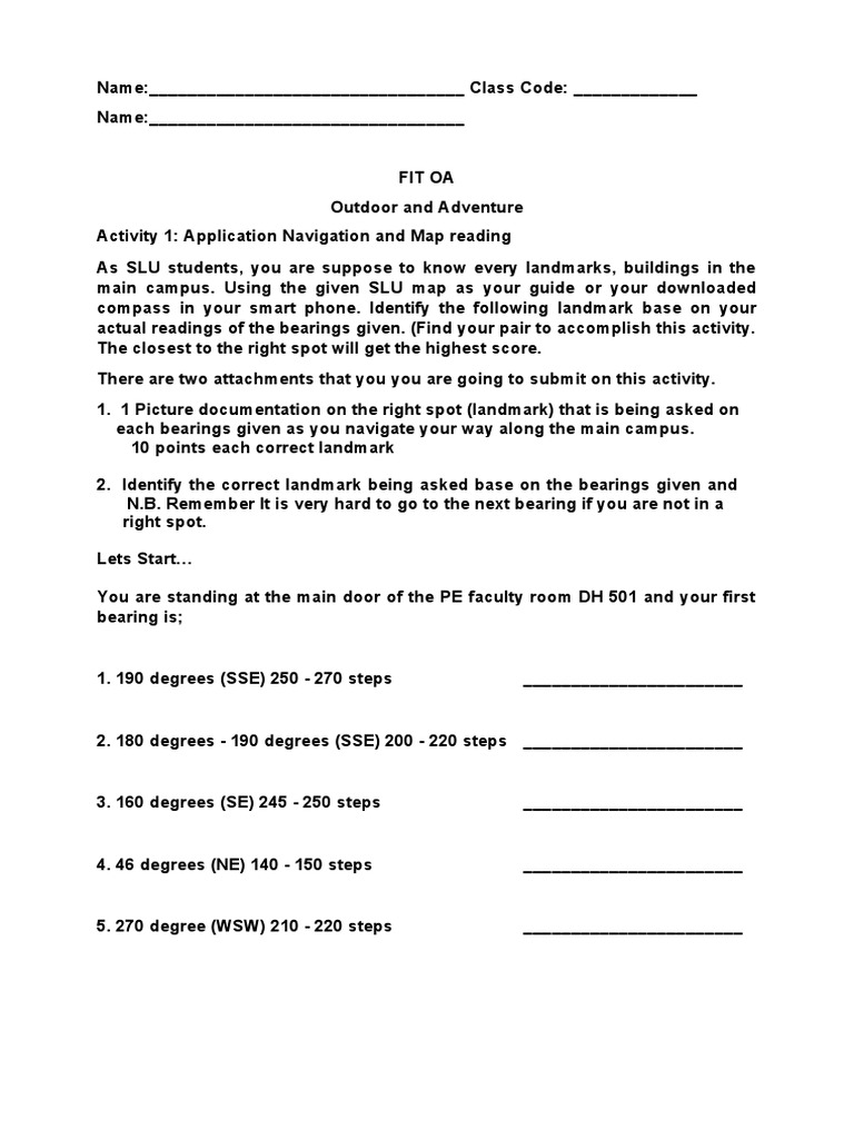 FIT OA MODULE 3 Activity 1 Navigation | PDF