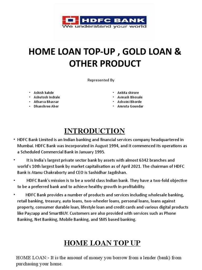 HDFC PPT (RCML&R | PDF | Loans | Banks