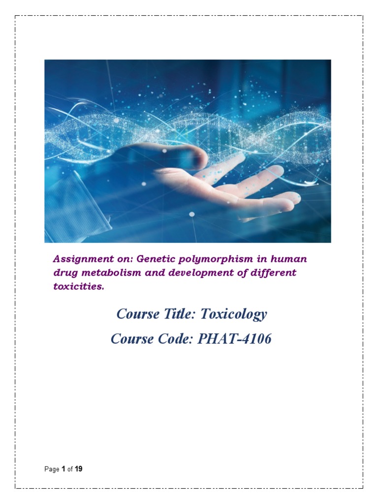 Assignment On Genetic Polymorphism | PDF | Cytochrome P450 | Single ...